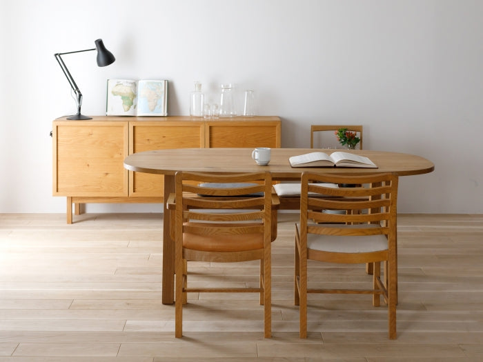 CORNICE OVAL DINING TABLE(Linoleum-Coloured) – HOW Furniture